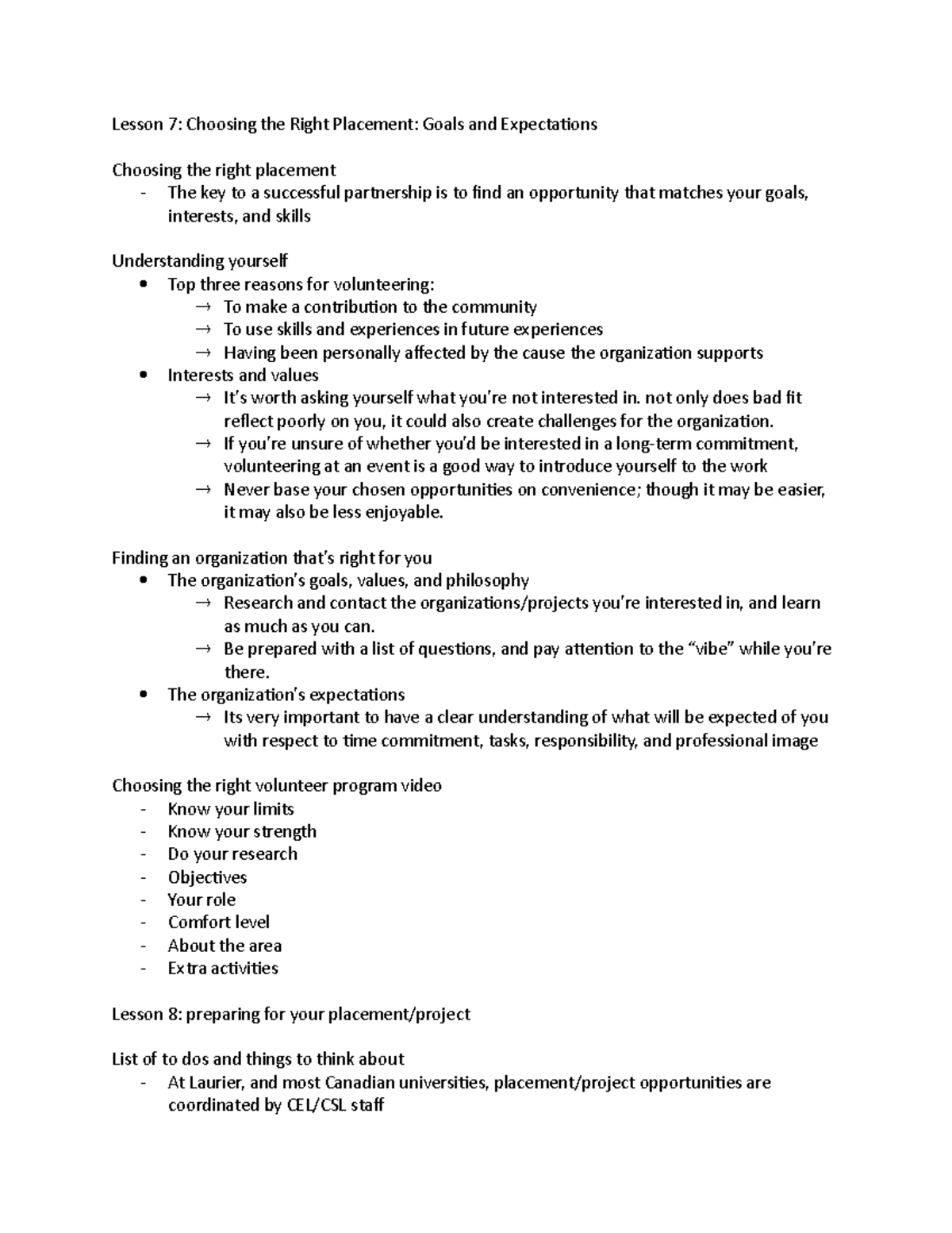UU150 test 2 study notes- Community Engagement - Lesson 7: Choosing the ...