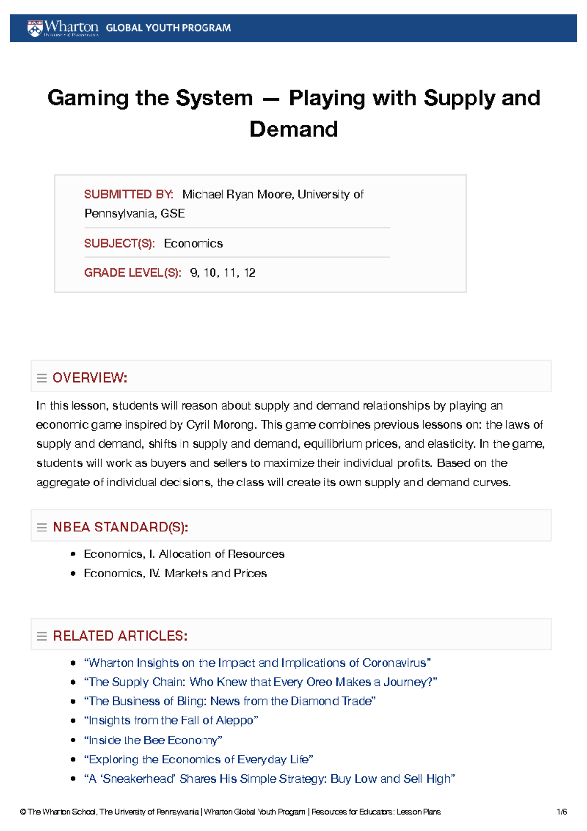 Gaming-the-system - This is extra activity for Microeconomics course ...