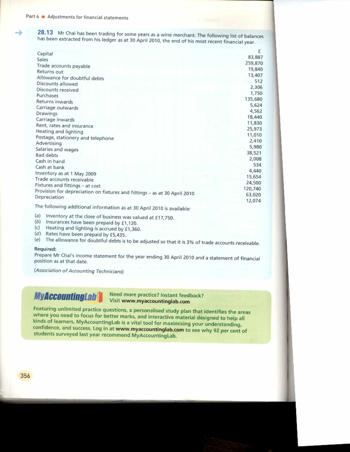 Business Accouniting Quiz - Part 4 • Adjustments for financial ...