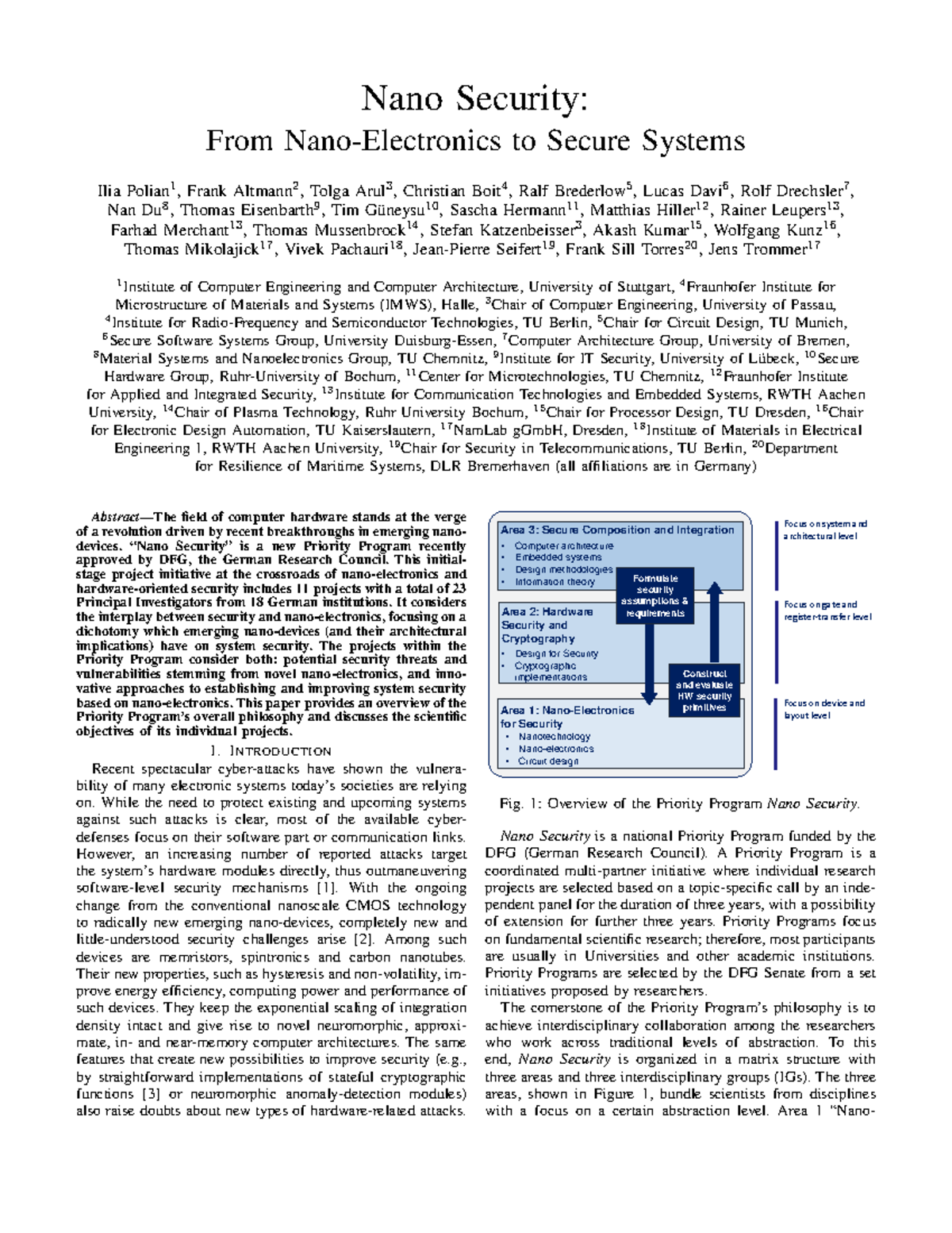 Nano Security From Nano-Electronics to Secure Systems - Nano Security ...