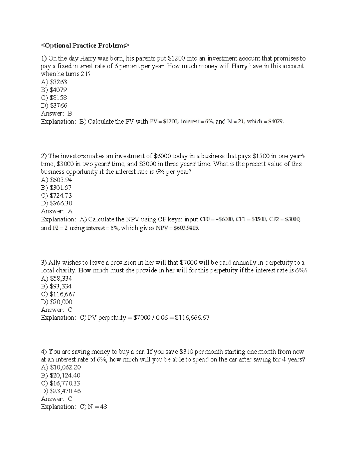 Optional+problems 1 - Professor Hae mi Choi - On the day Harry was born ...