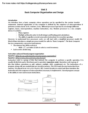 HW-5-Answers. Computer Architecture - Homework 1 Due date 9/ Q1 ...