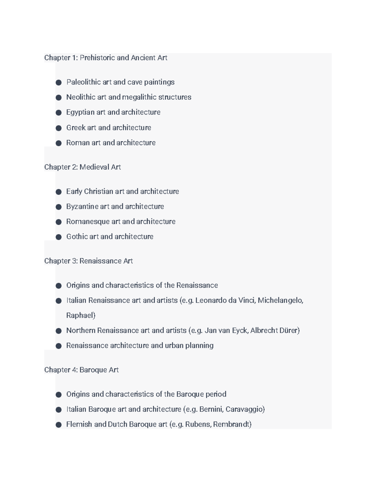 European Art History - Chapter 1: Prehistoric and Ancient Art ...