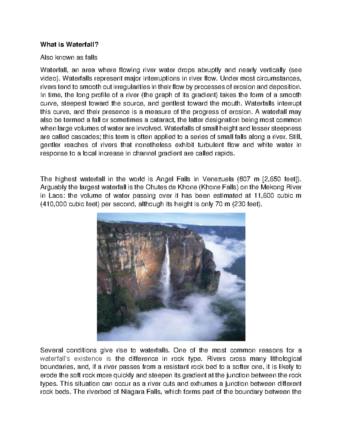 What is Waterfall 5 - What is Waterfall? Also known as falls Waterfall ...