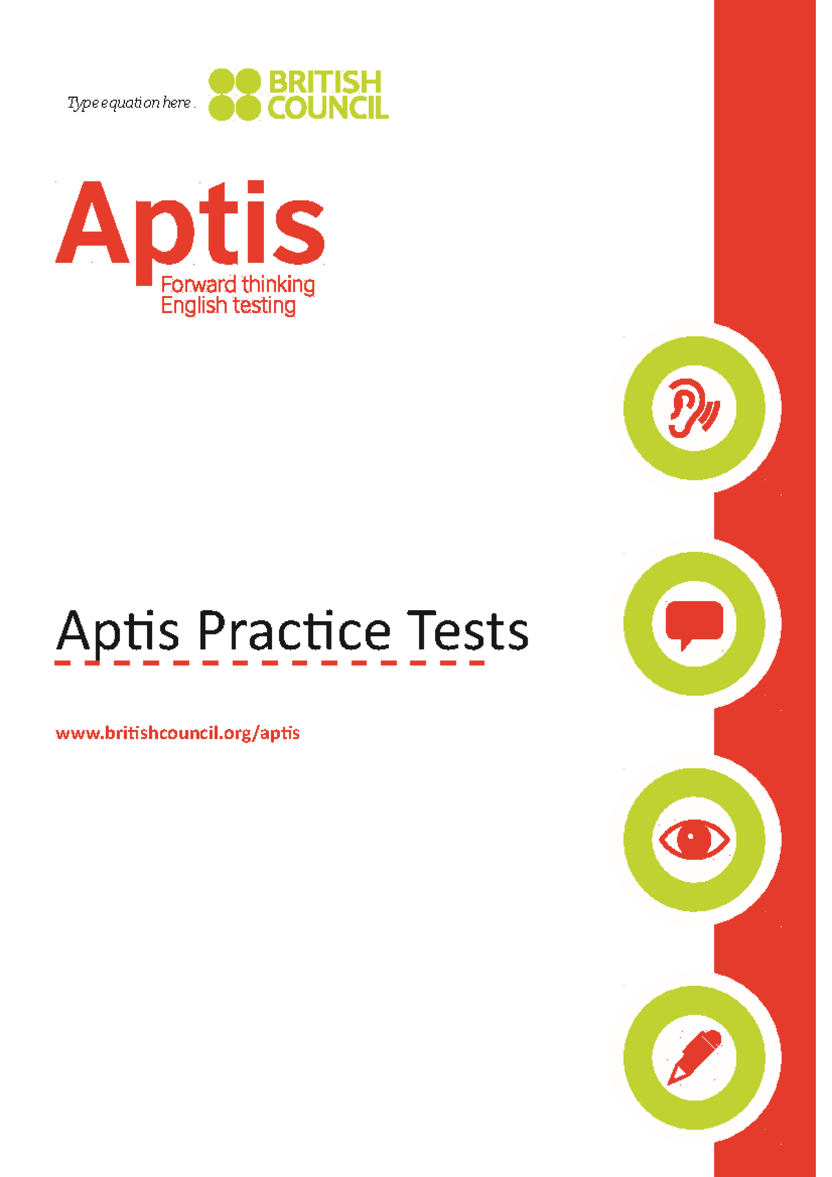 Aptis practice book - web version - Hóa - Studocu
