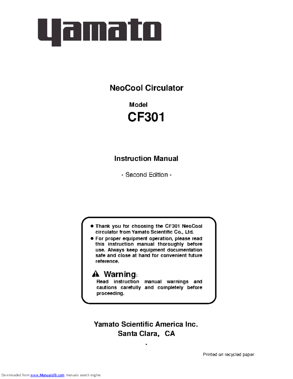 Neocool circulator cf301 - NeoCool Circulator Model CF Instruction ...