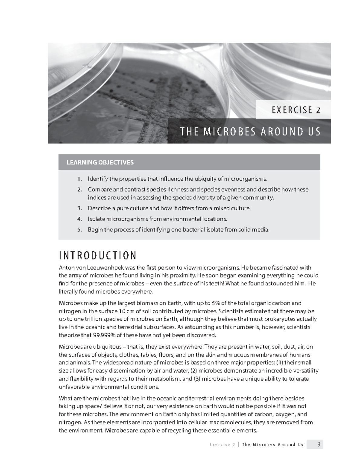 Ex02 Microbes Around 2023 - E x e r c i s e 2 | T h e M i c r o b e s A r o u n d U s 9 T h E M ...