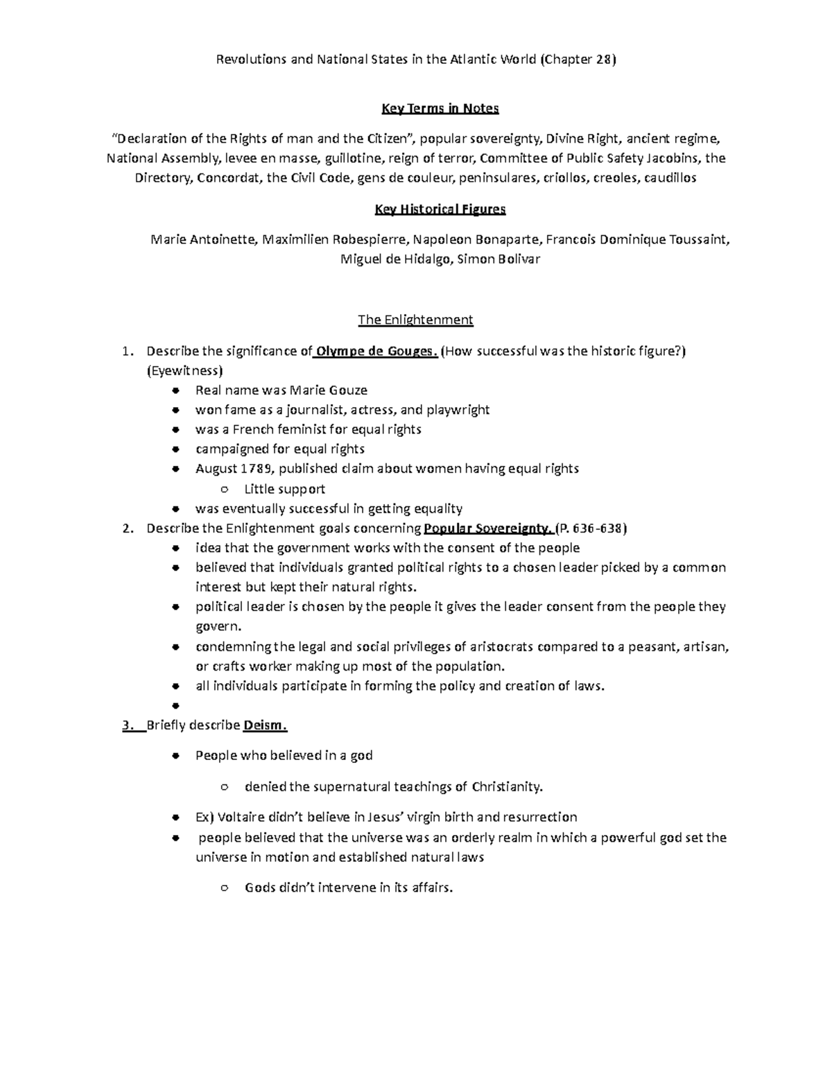 Chapter 28 Notes Guide Revolutions - 6308763 - Revolutions and National ...