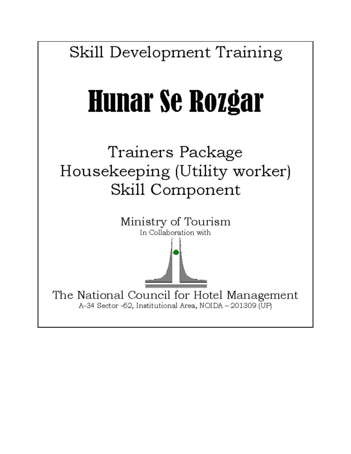 HSR Housekeeping Skill Manual - Skill Development Training Hunar Se ...