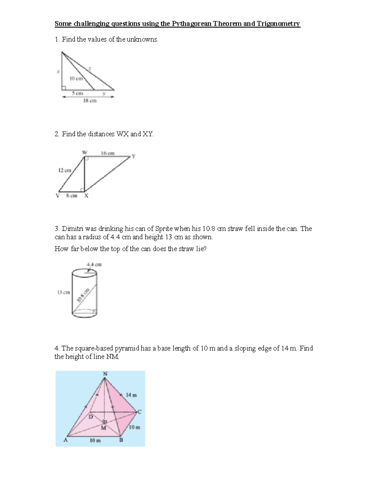 Challenging questions.docx - Some challenging questions using the ...
