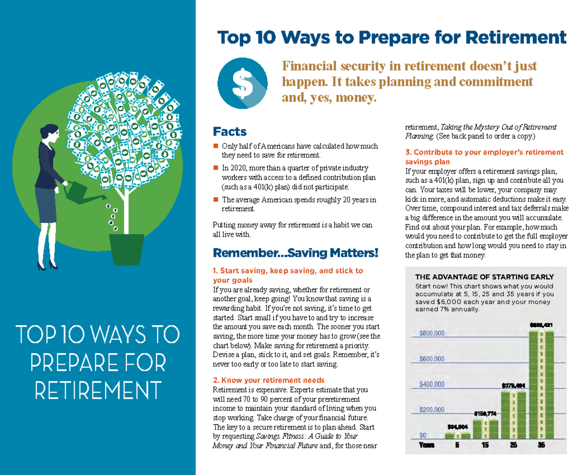 Top 10 ways to prepare for retirement - TOP 10 WAYS TO PREPARE FOR ...
