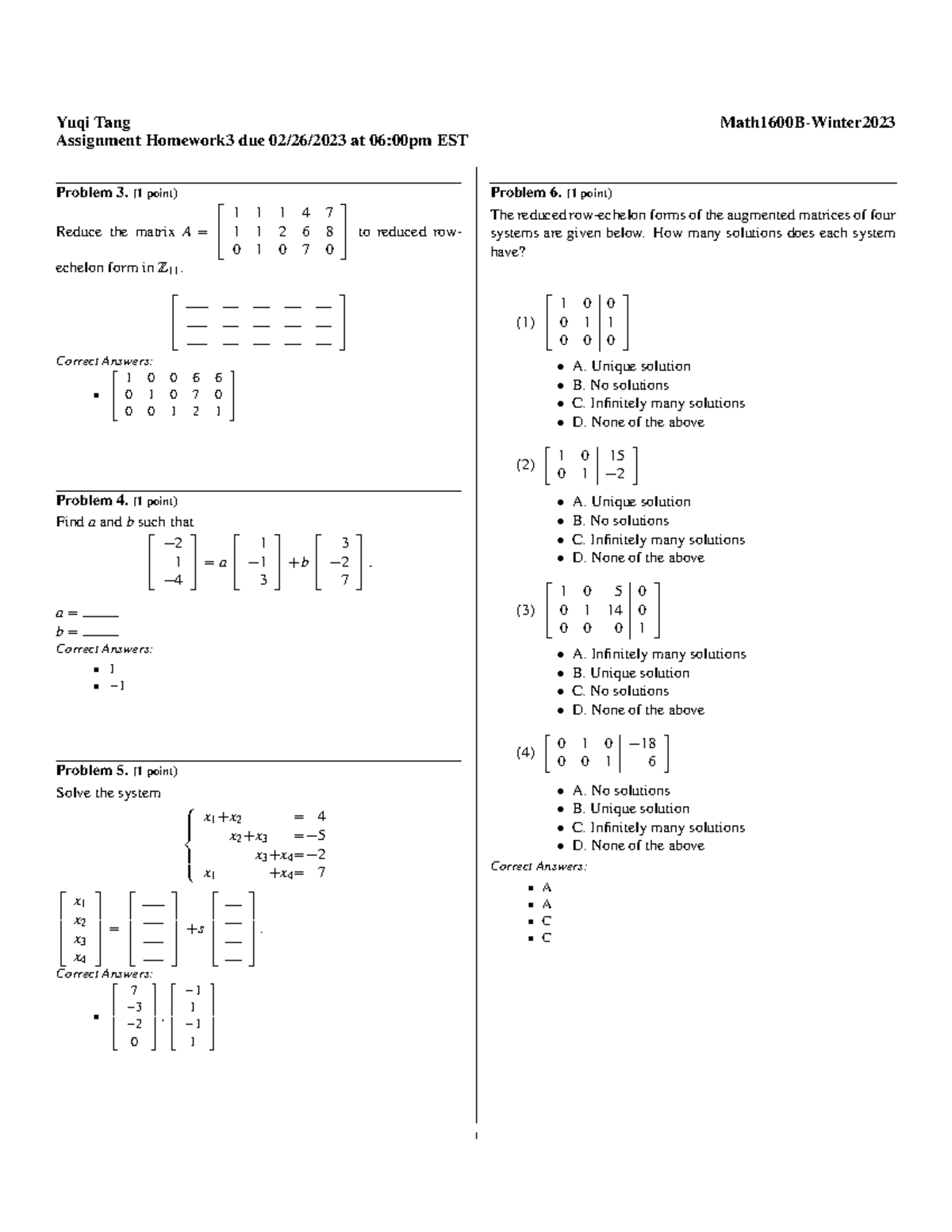Math1600B-Winter 2023 Homework3 - Yuqi Tang Math1600B-Winter Assignment ...