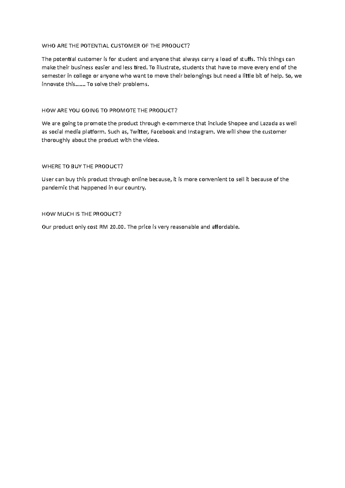 BMC ENT 530 - Enterpreneurship assignment report - WHO ARE THE ...