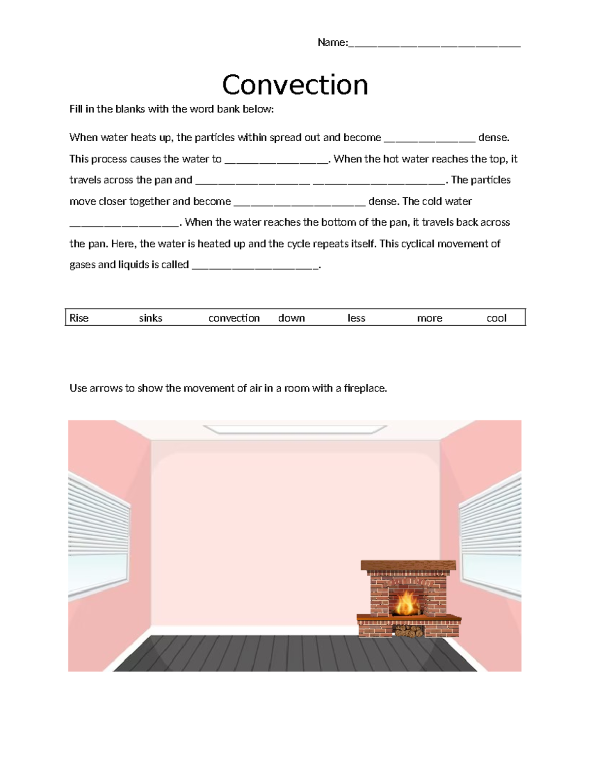 Convection - Name:______________________________ Convection Fill in the ...