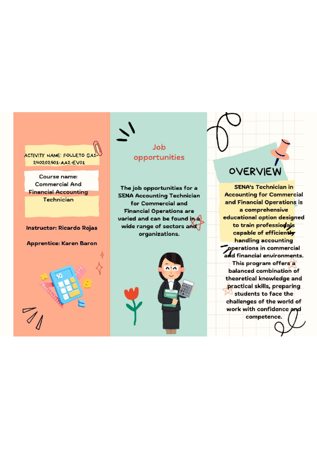 Brochure FOLLETO - Job ACTIVITY NAME: FOLLETO GA1 opportunities ...