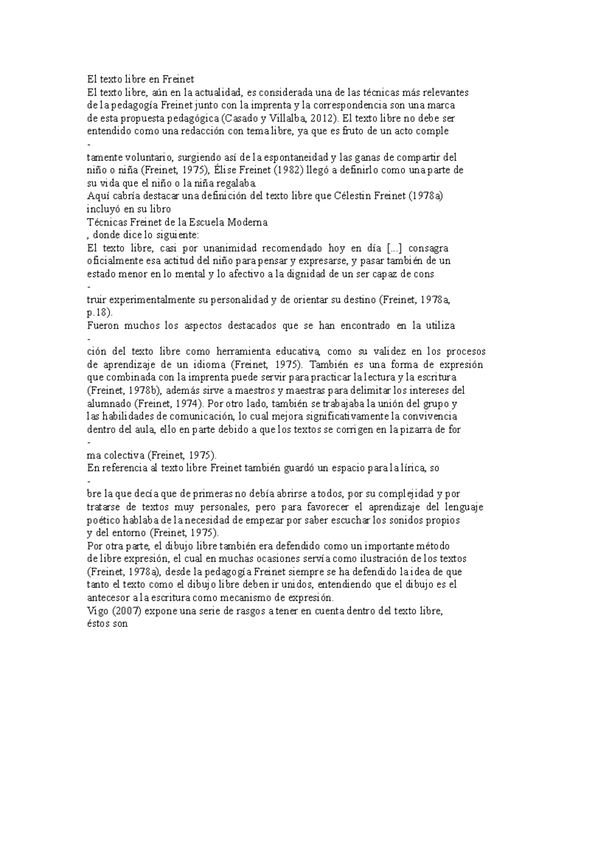 El texto libre en Freinet - El texto libre no debe ser entendido como una redacción con tema ...