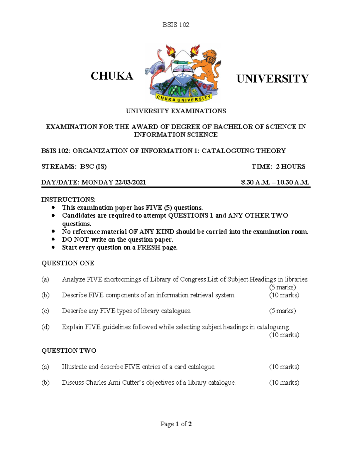 F6845915003 c7c10b68d42c669238685 - BSIS 102 CHUKA UNIVERSITY ...