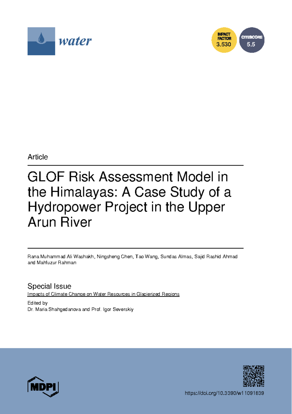 GLOF A Case Study of a Hydropower Project in the Upper Arun River - 3 5 ...
