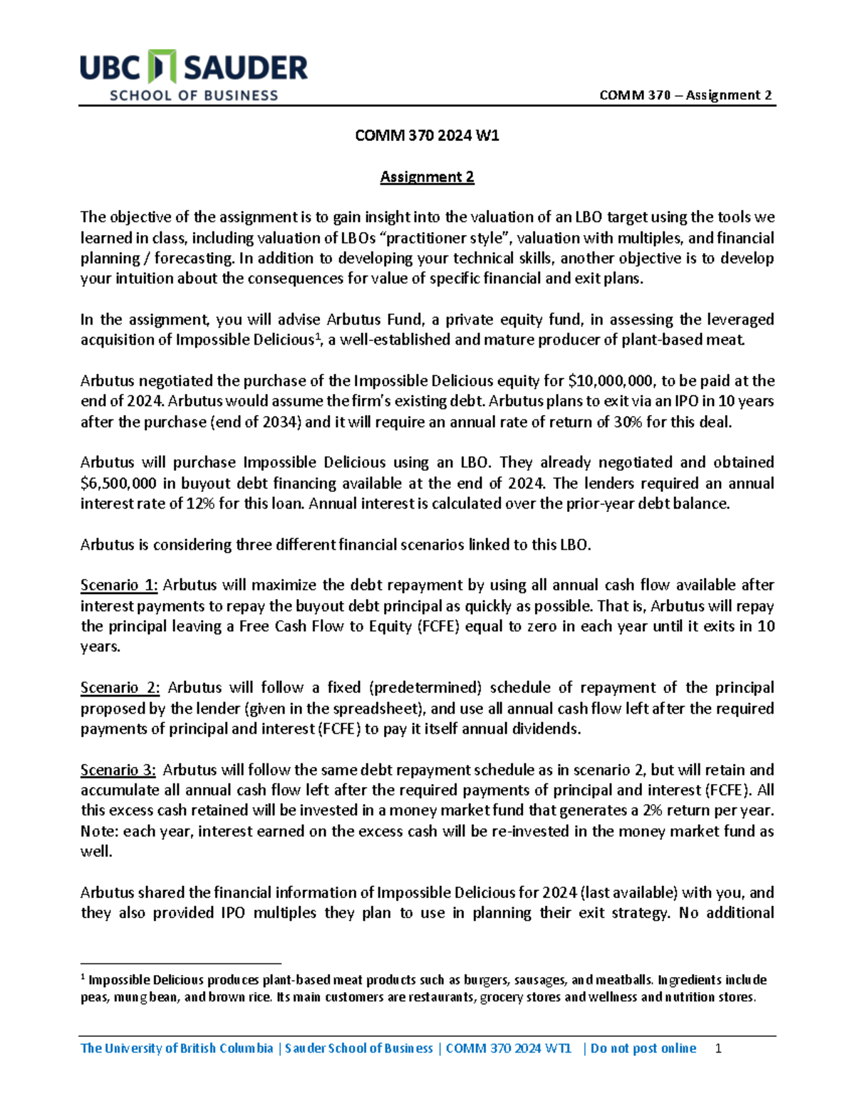 Assignment 2 - 2024 W1 - Instructions-2 - COMM 370 202 4 W 1 Assignment 2 The objective of the ...