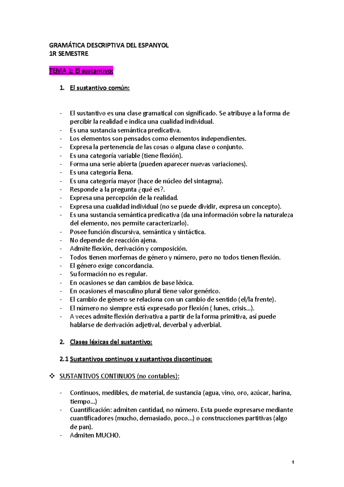 Gramática descriptiva del español - DESCRIPTIVA DEL ESPANYOL 1R ...