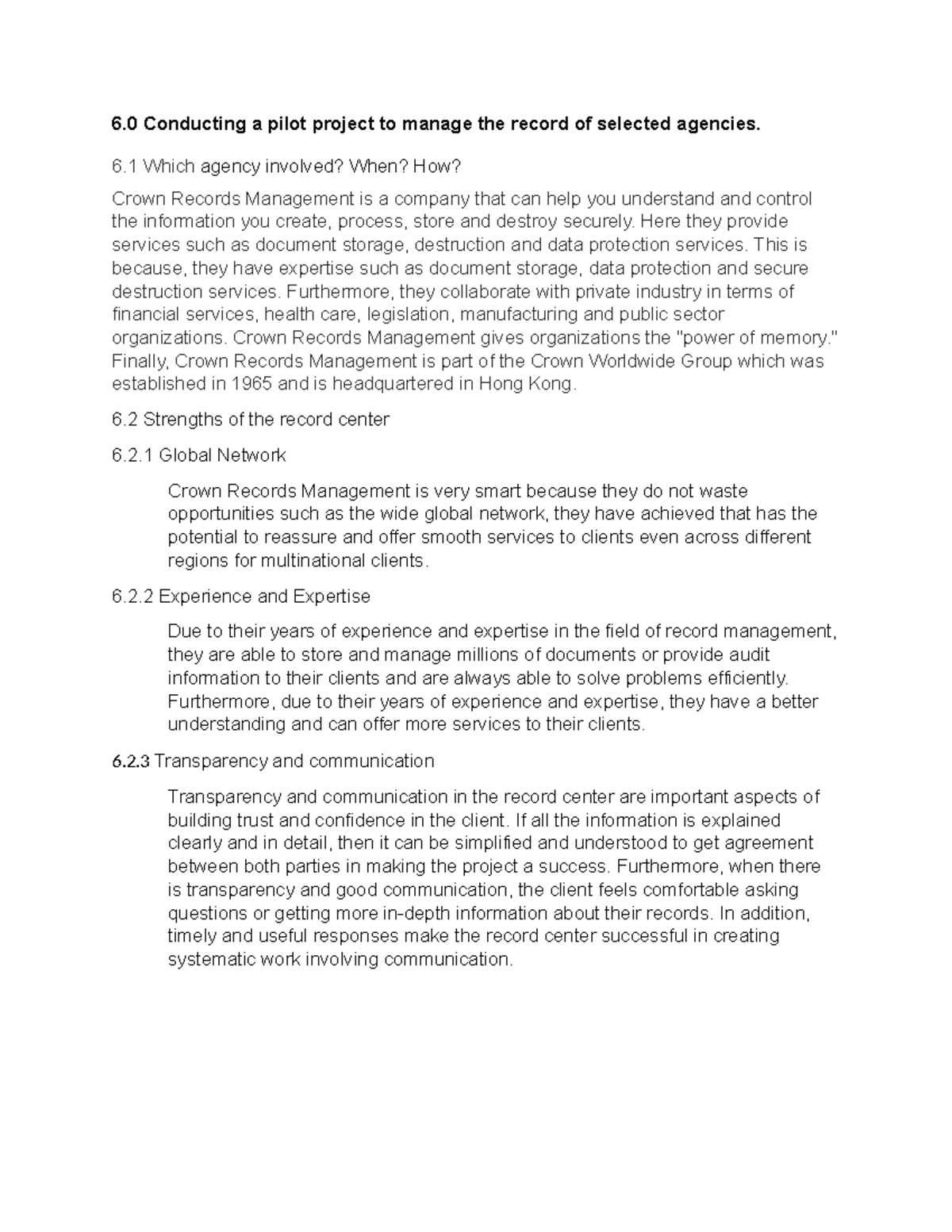 Latest pilot project - assignment - 6 Conducting a pilot project to ...