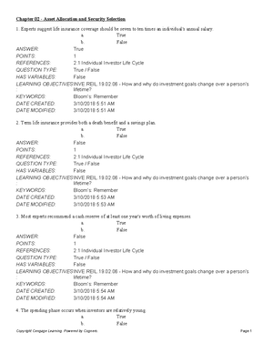 Chapter 01 Appendix - Investment Analysis - Chapter 01 - Appendix ...