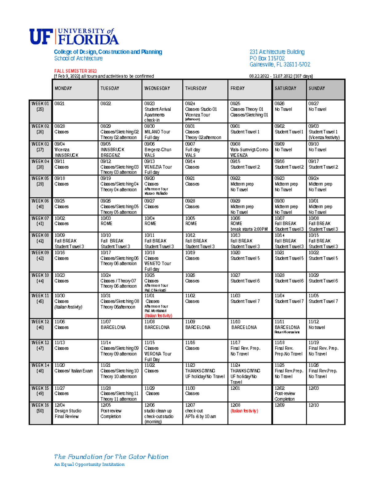 02.VIA Fall 2023 calendar a.01.23 copy - College of Design ...