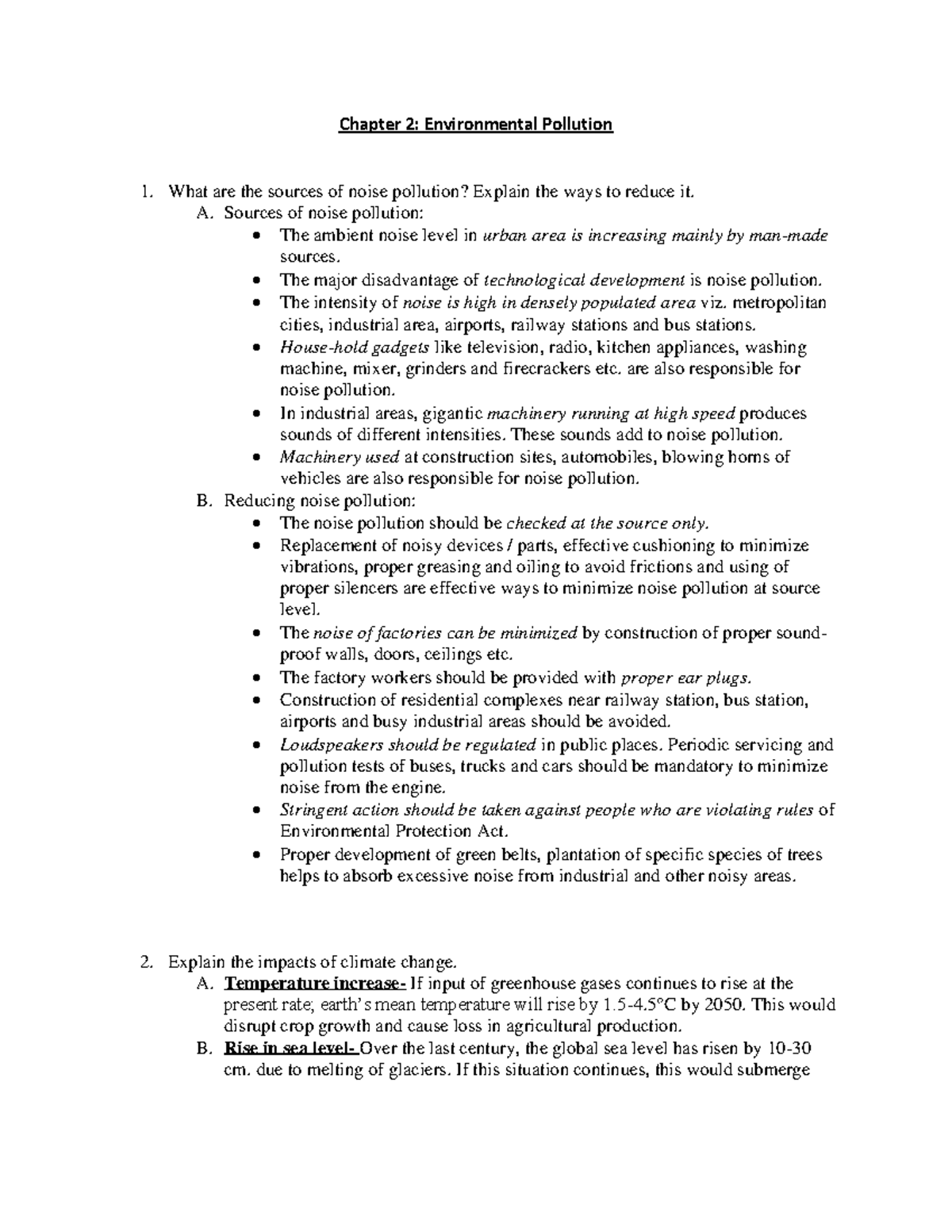 EVS- Chapter 2 - It"s for a project - Chapter 2: Environmental ...