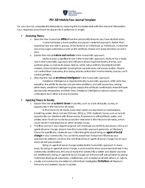 PSY 328 Project 1 Milestone - PSY 328 Project One Milestone Template To ...