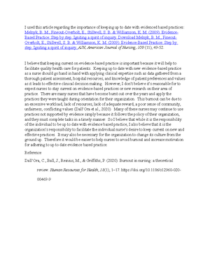 Knowledge Assignment Getting Started - I believe that I have a lot to develop regarding my - Studocu