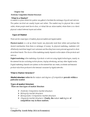 Eco chp 2 - Econometrics - Chapter Two: Simple Linear Regression Analysis with Cross-Sectional ...