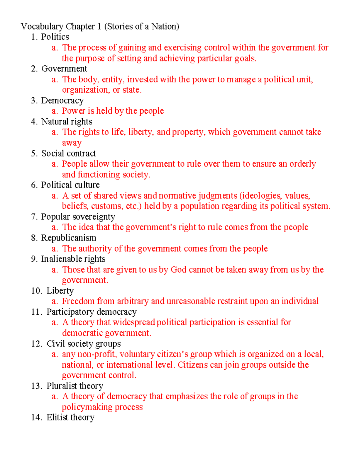 Chapter 1 Vocab - Vocabulary Chapter 1 (Stories of a Nation) 1 ...