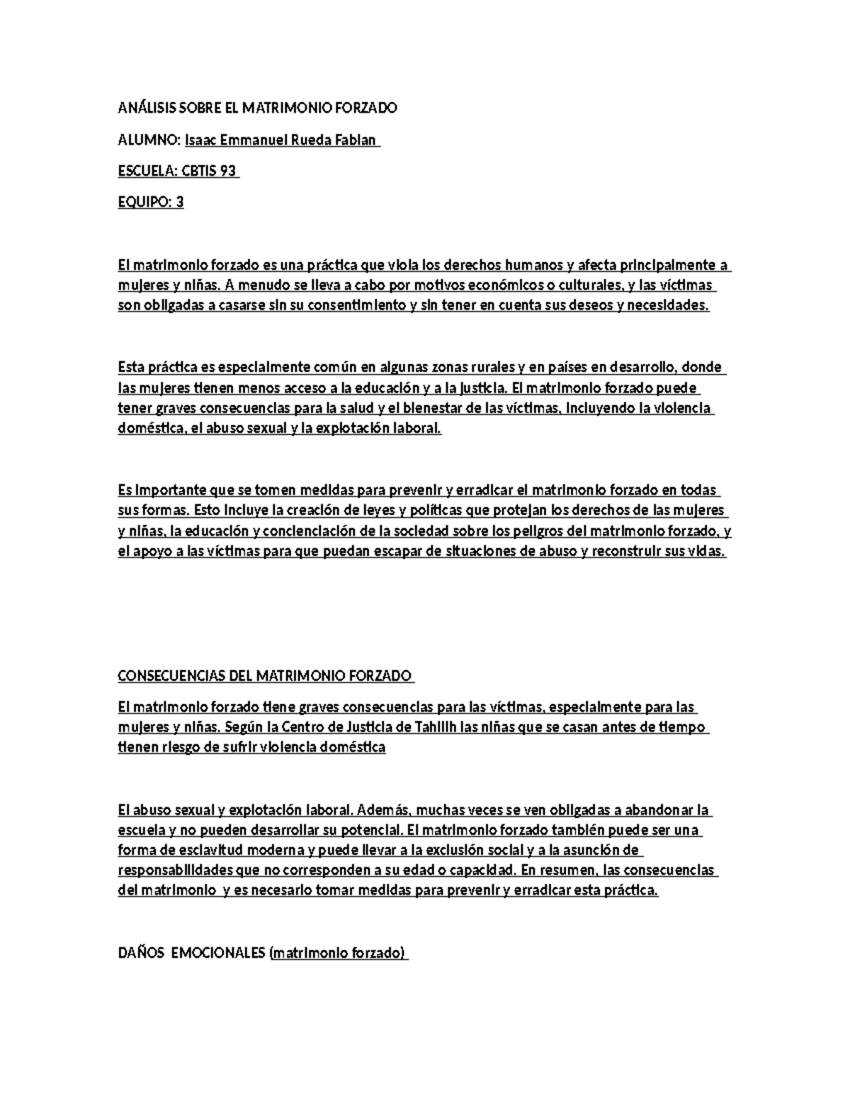 Matrimonio forzado 3 - ANÁLISIS SOBRE EL MATRIMONIO FORZADO ALUMNO ...