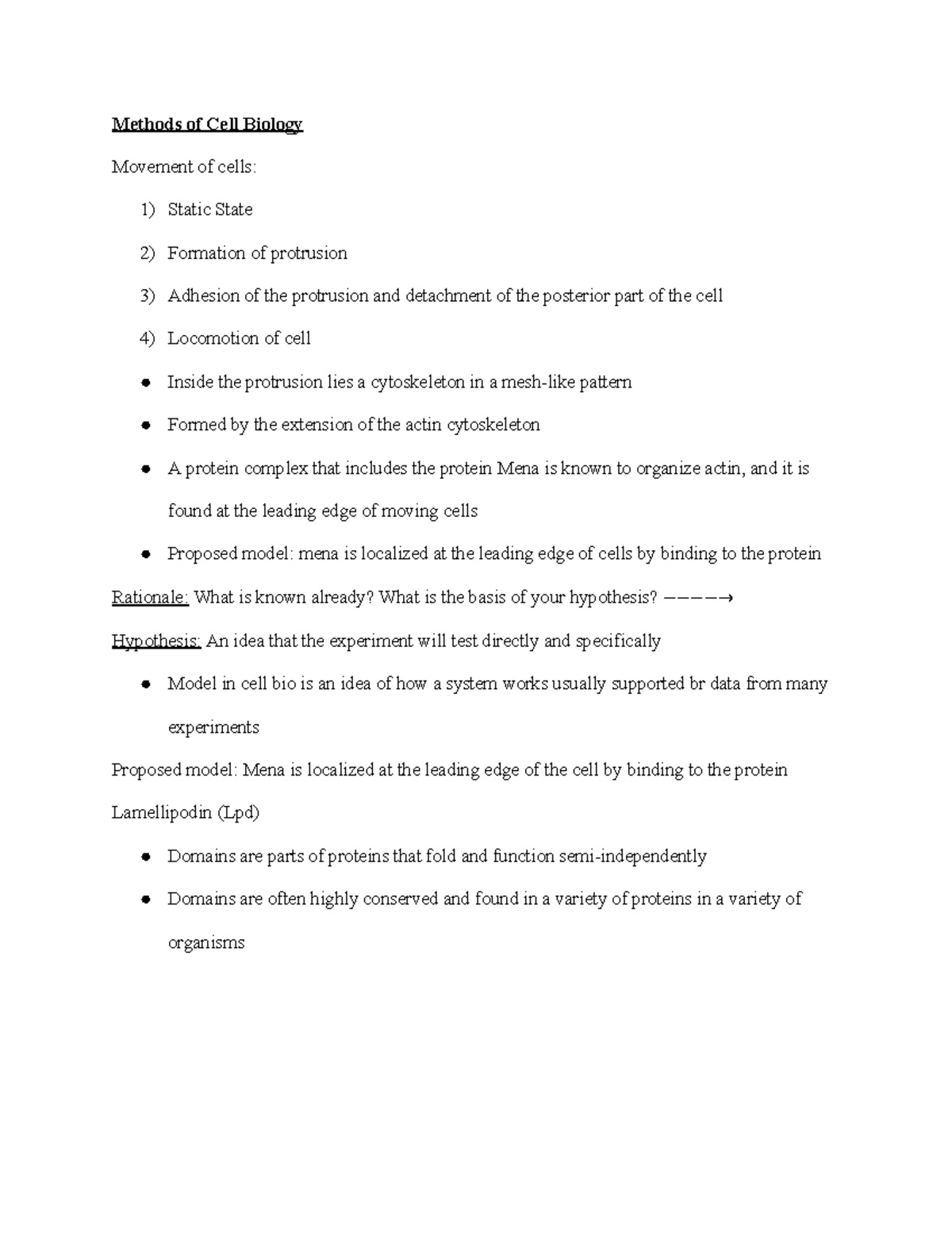 Biol 2003 - Week 9 - Methods in Cell Bio - Methods of Cell Biology ...