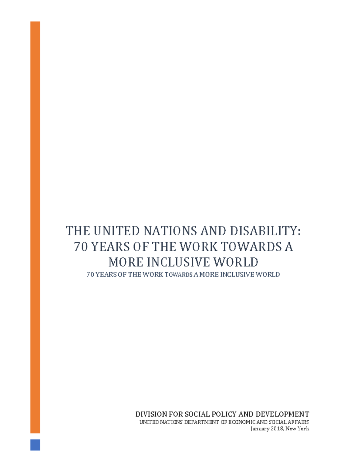 History Disability-in-the-UN jan23 - THE UNITED NATIONS AND DISABILITY ...