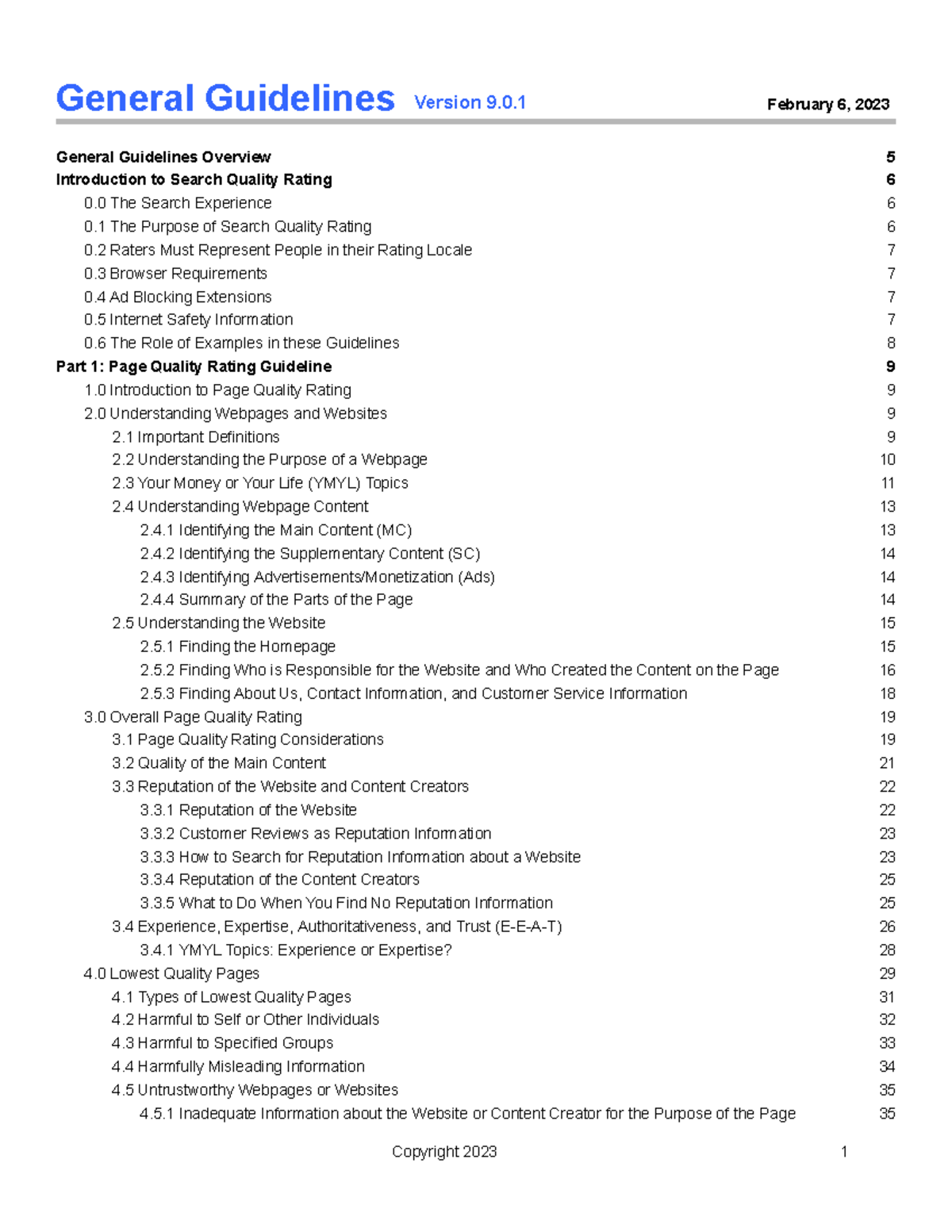General Guidelines May - General Guidelines Version 9.0 February 6 ...