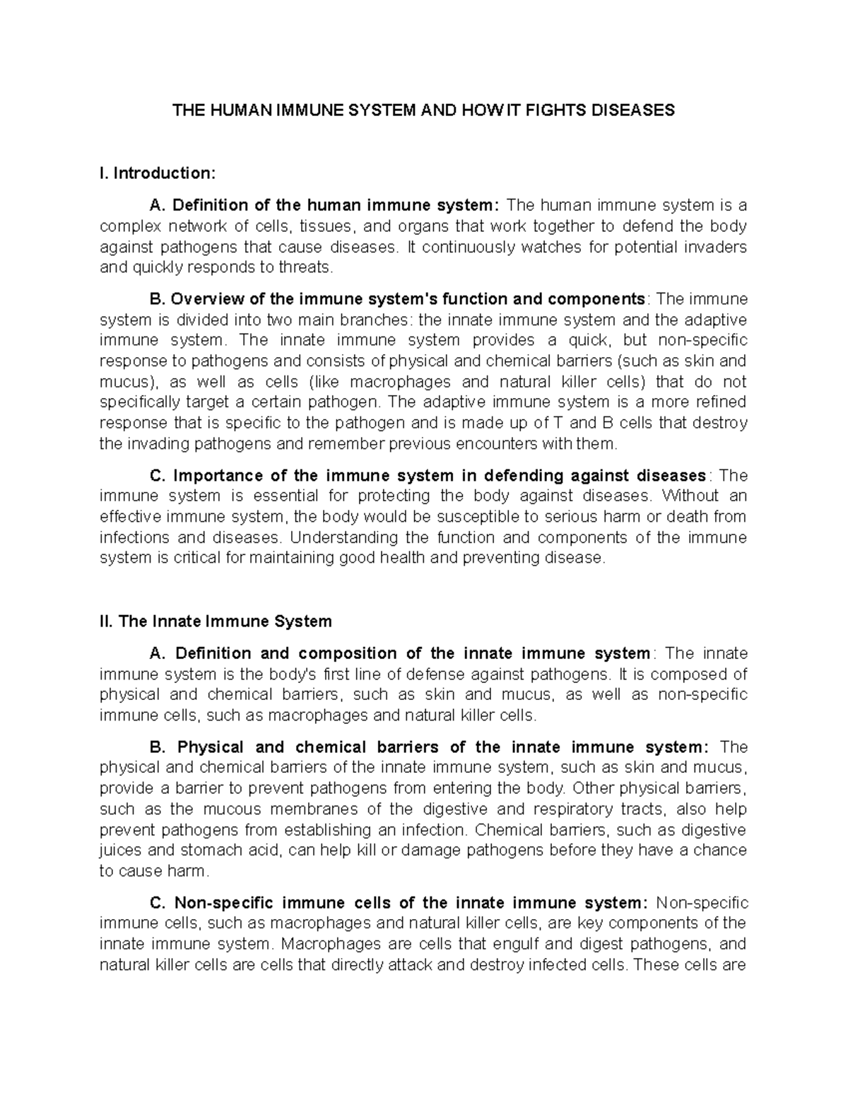 1. THE Human Immune System AND HOW IT Fights Diseases - THE HUMAN ...