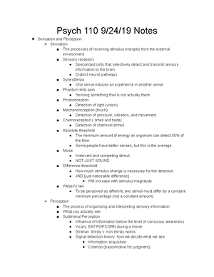 Psy 110 Chapter 15.1 notes - PSY 110 Chapter 15 Psychological disorders ...