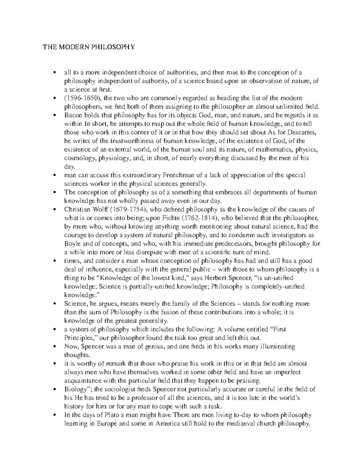 Modern Philosophy - Online with Ronald Rountree - PHI 2010-01C - EFSC ...