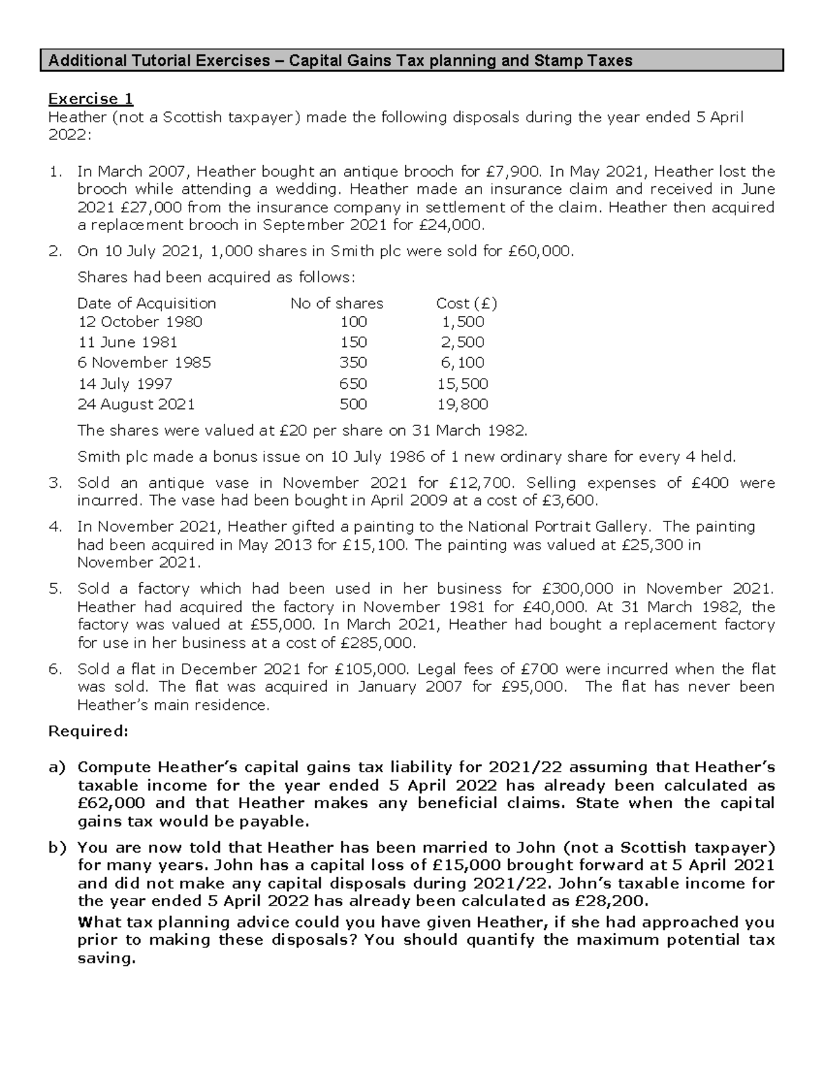 week 4 Additional tutorial exercises - Additional Tutorial Exercises ...