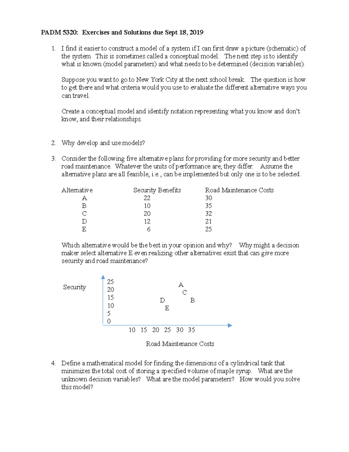 PADM 5320 Exercise 2 - PADM 5320: Exercises and Solutions due Sept 18 ...