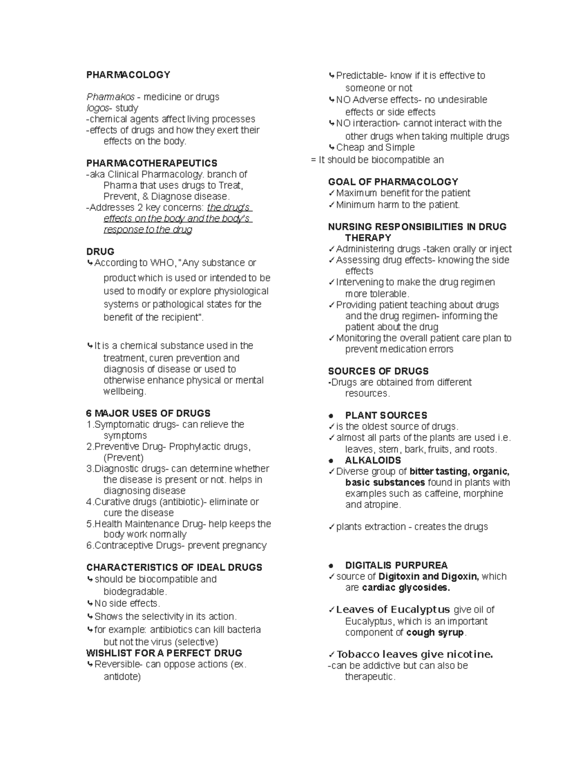 Pharma- Reviewer - ADDITIONAL INFORMATIONS - PHARMACOLOGY Pharmakos ...