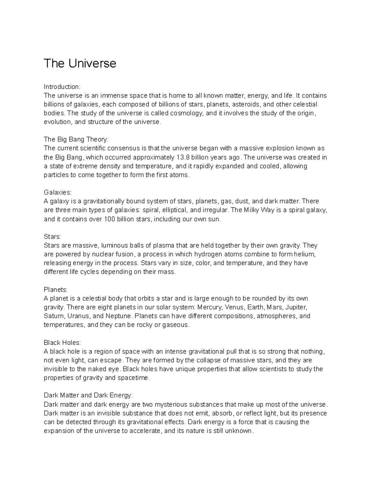 General Physics III (PHY-2040) Lecture 49 - The Universe - The Universe ...