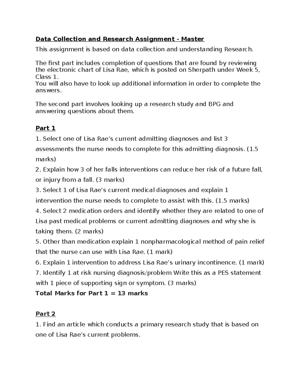Assignemnt #3 - Spring 2024 - PNC101 - Data Collection and Research ...