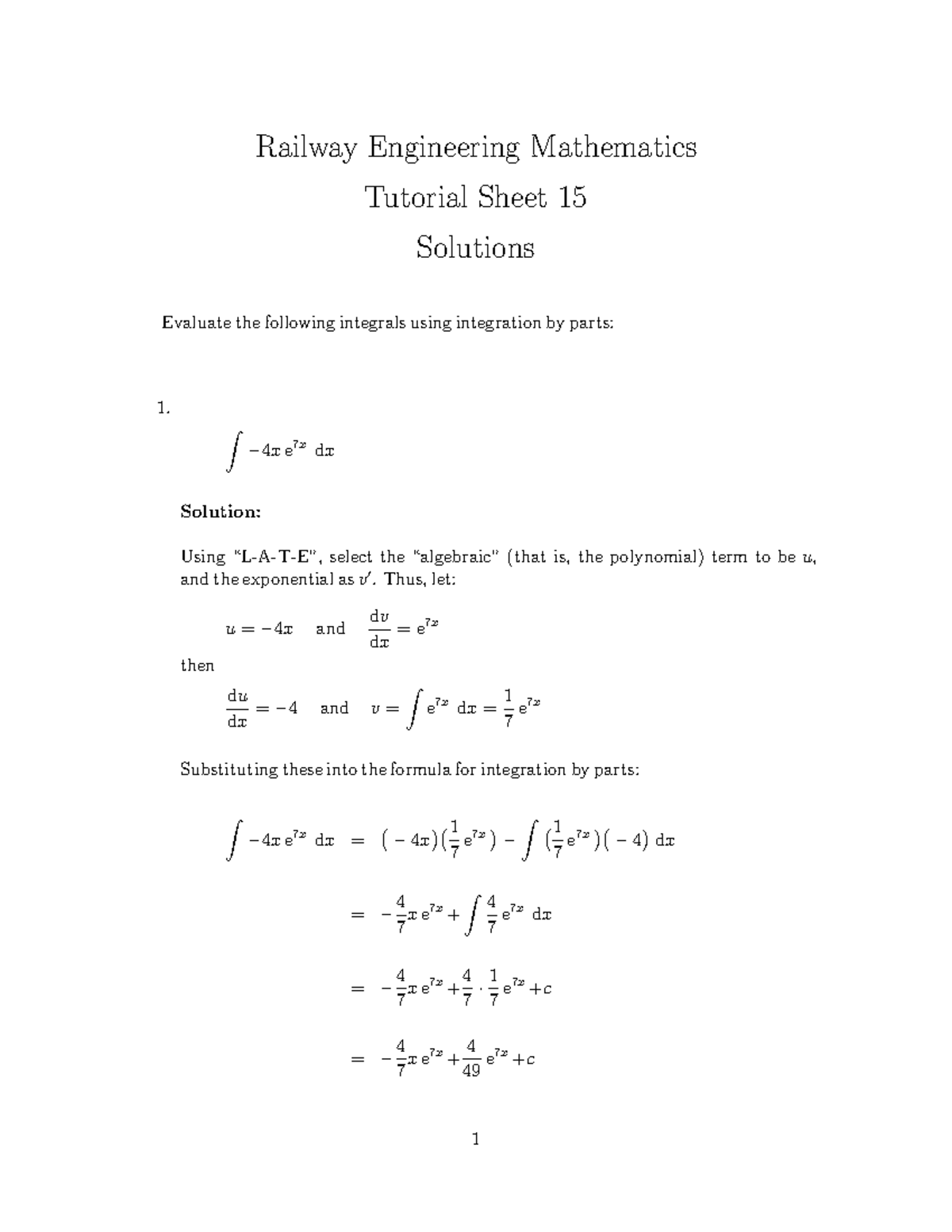 Further Questions - Railway Engineering - Answers - Railway Engineering ...