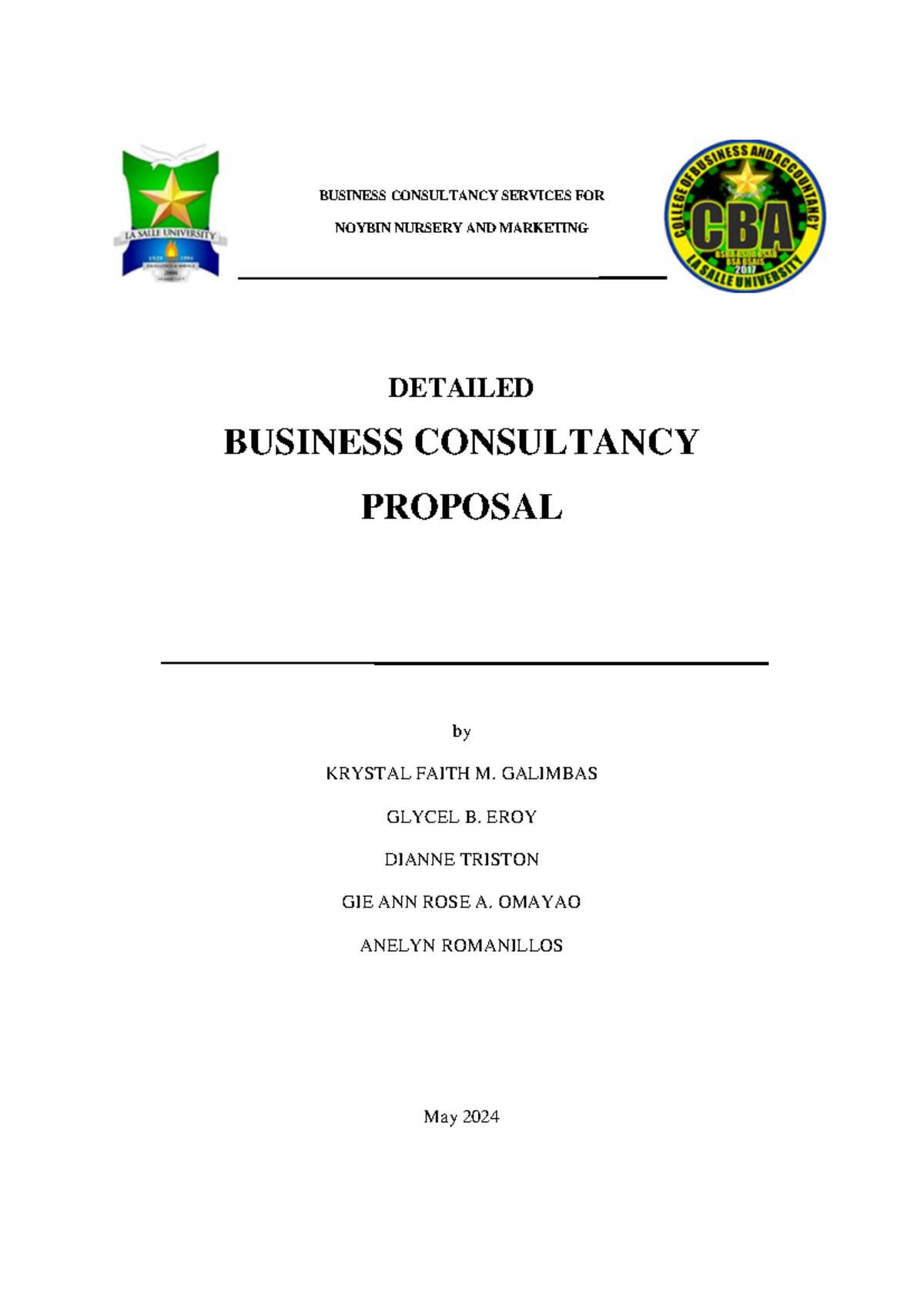 Detailed-Proposal-continuation - BUSINESS CONSULTANCY SERVICES FOR ...