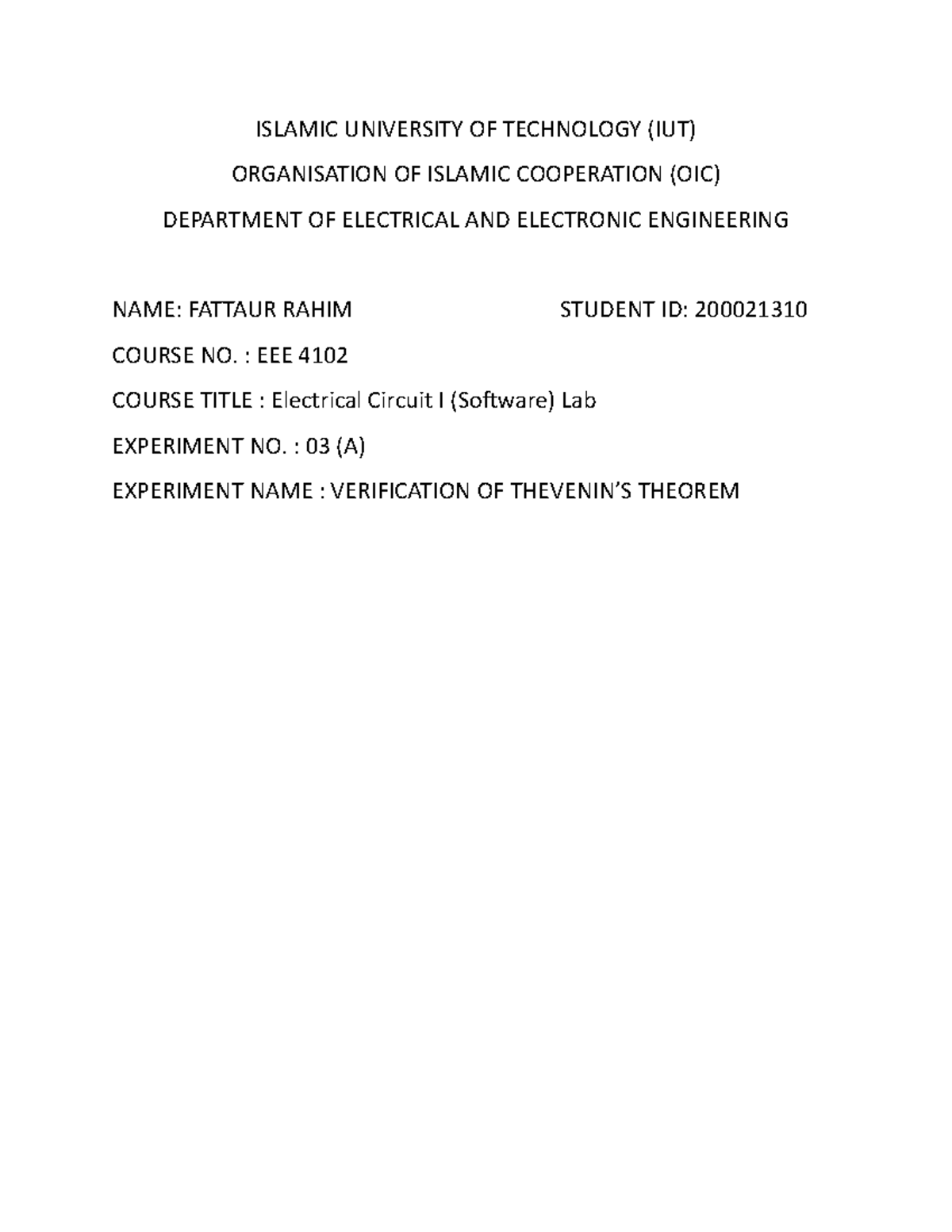 Fattaur - enjoy - ISLAMIC UNIVERSITY OF TECHNOLOGY (IUT) ORGANISATION ...