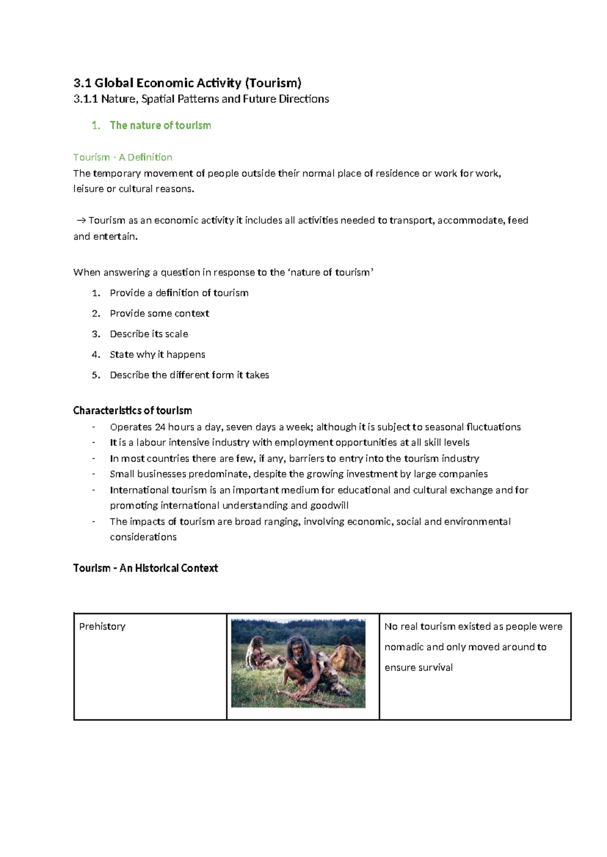 HSC geography notes 2024 syllabus - 3 Global Economic Activity (Tourism ...