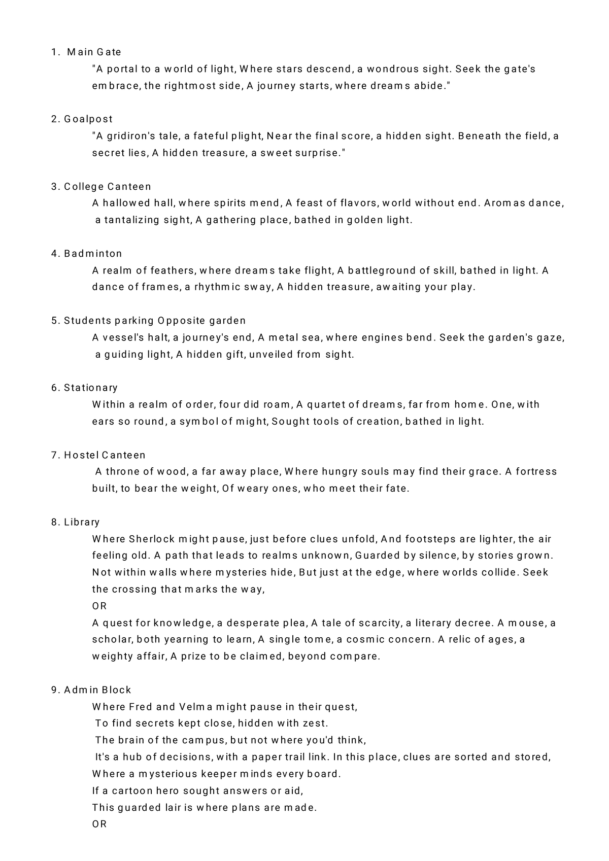 Treasure Hunt - M a in G a te "A p o rta l to a w o rld o f lig h t, W ...