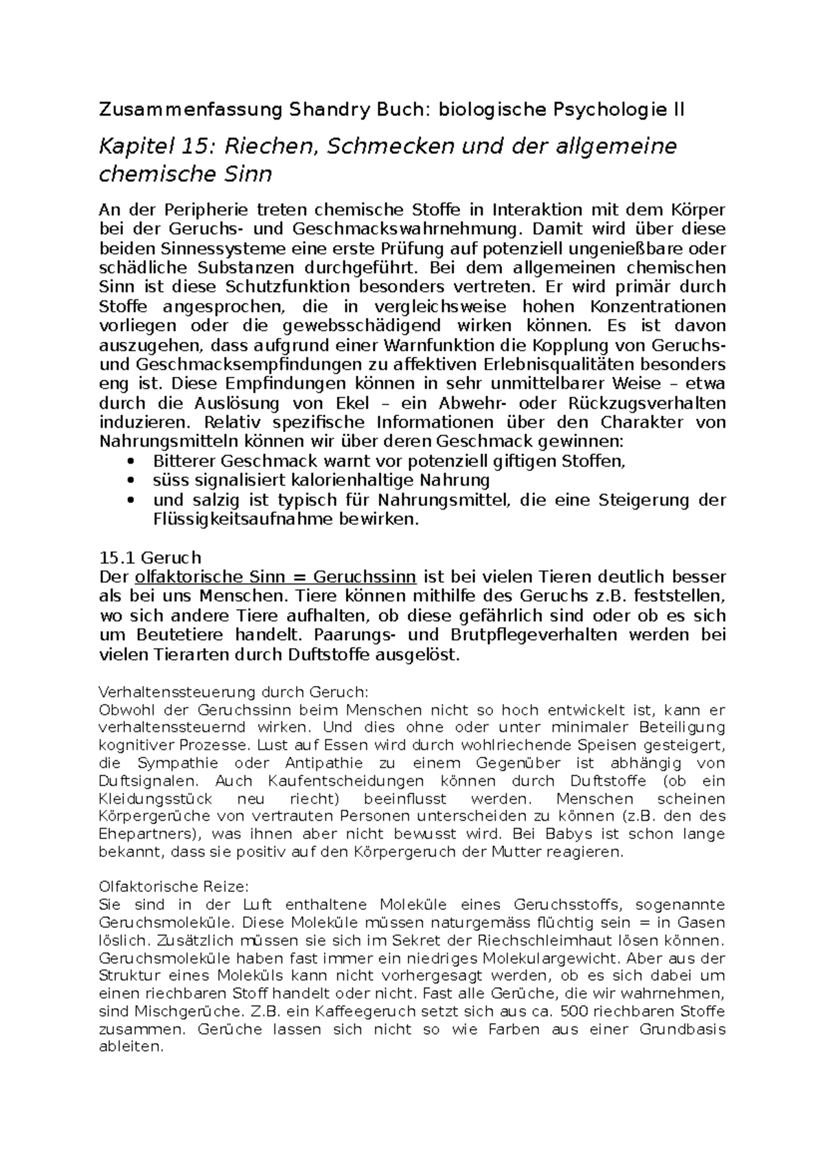 ZF- angefangen Shandry-Buch für Bio Psy 2 behandelte Themen ...